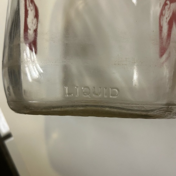 Accents | Vintage Borden 1 Gallon Glass Milk Bottle Elsie Cow Red Label Wire Metal Handle | Poshmark